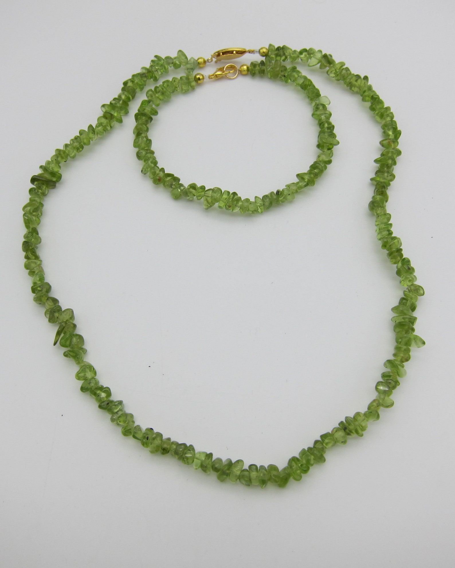 Genuine Olivine (peridot) "hawaiian Diamond" Necklace and Bracelet ...