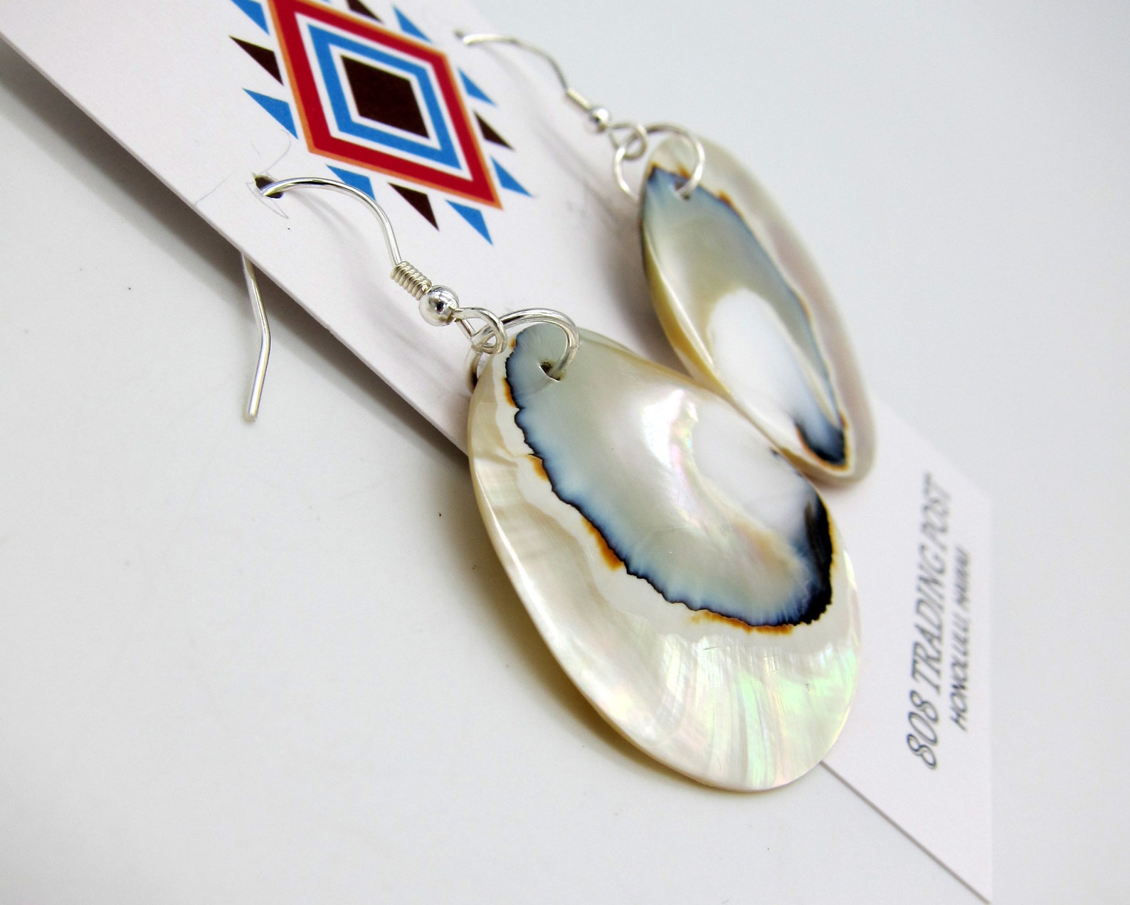 Handmade Chambered Nautilus Shell Earrings, Sterling Silver, Hawaiian ...
