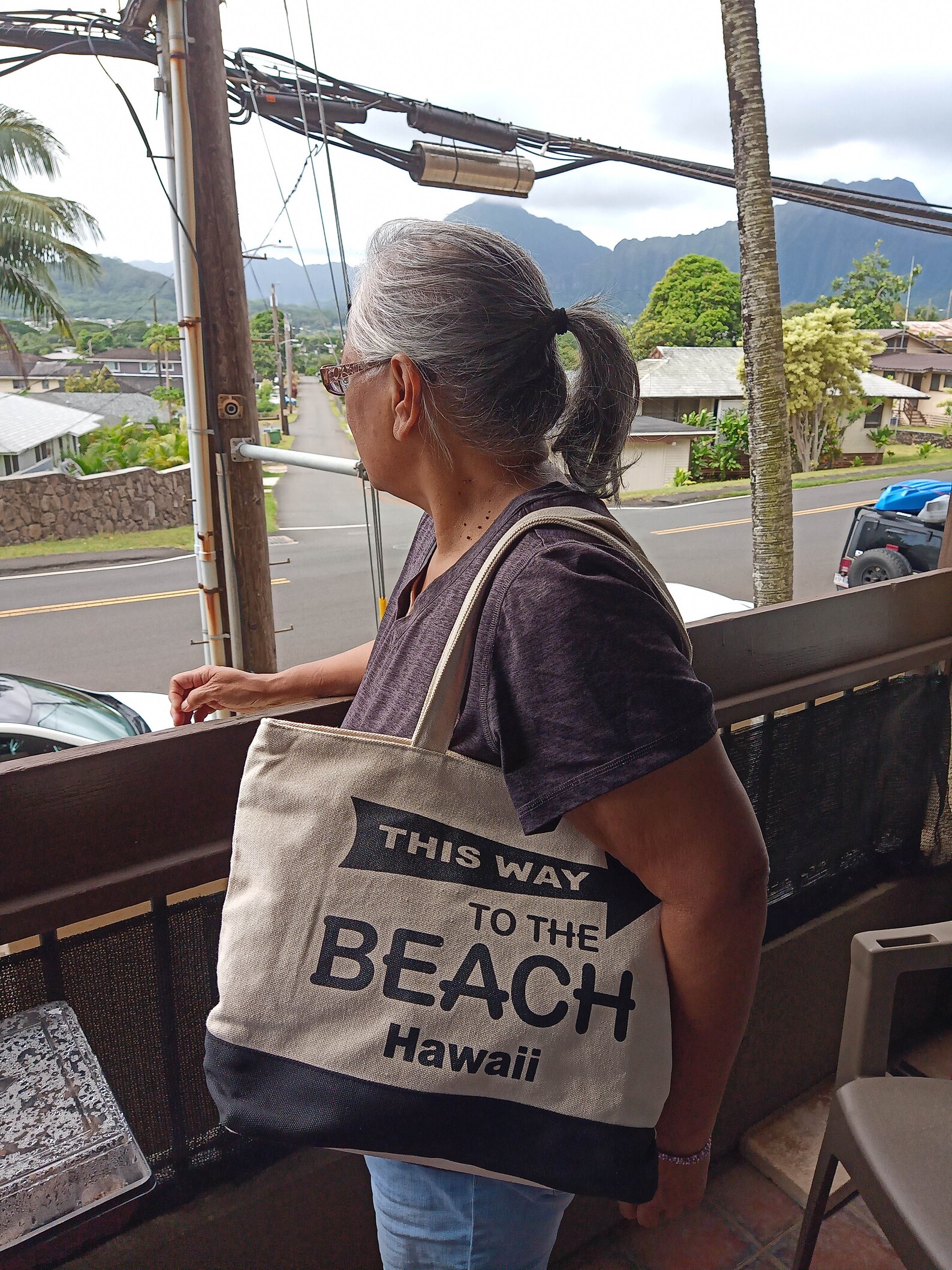 This Way to the Beach Large Sized Hawaiian Cotton Heavy Weave | Etsy