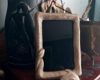 Black Scrying Mirror | Vintage | Divination Tool | Altar | Witch - Etsy