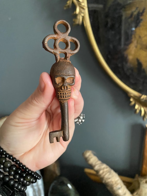 Skull Key | Altar Tool | Witch | Cast Iron | Ancestor | Spirit | Occult ...