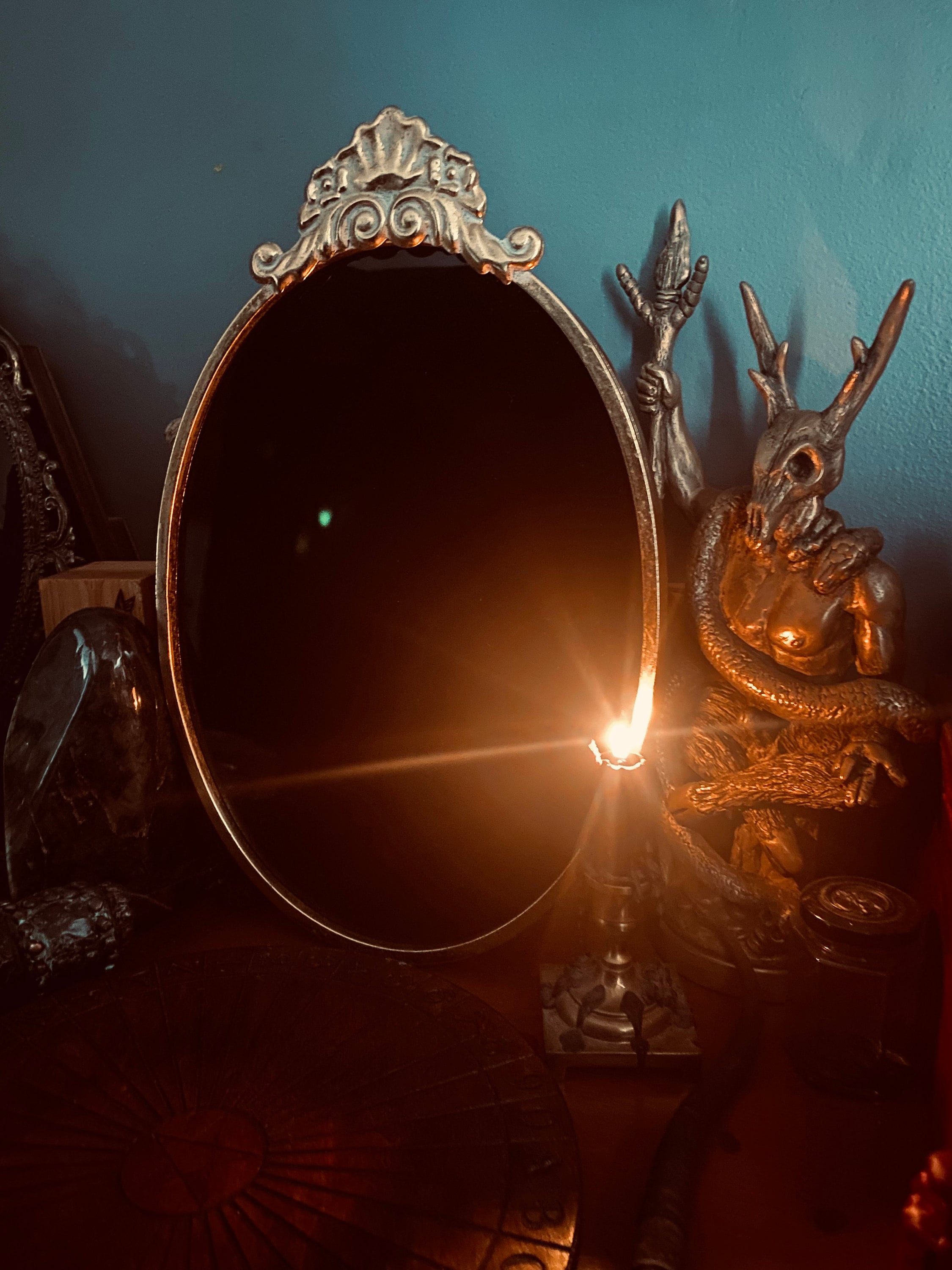 Scrying Mirror | Divination | Witchcraft | Witch | Spirit Work - Etsy
