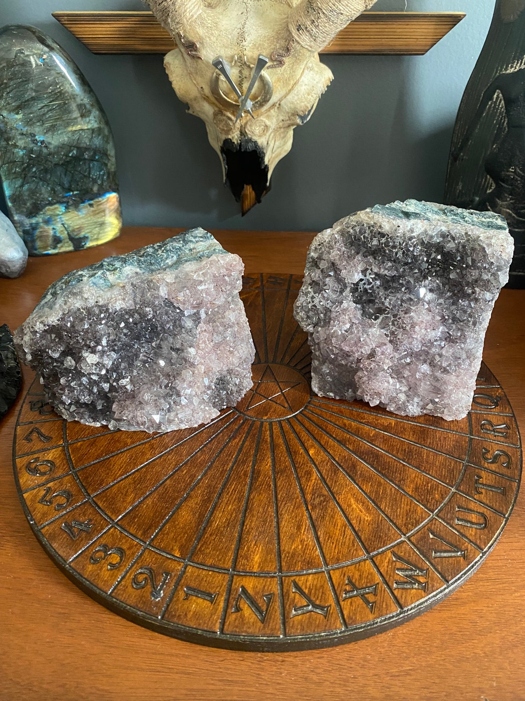 Amethyst Bookends - Etsy