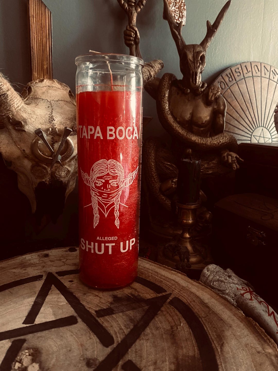 Shut up Red 7 Day Candle | Ritual Candles - Etsy