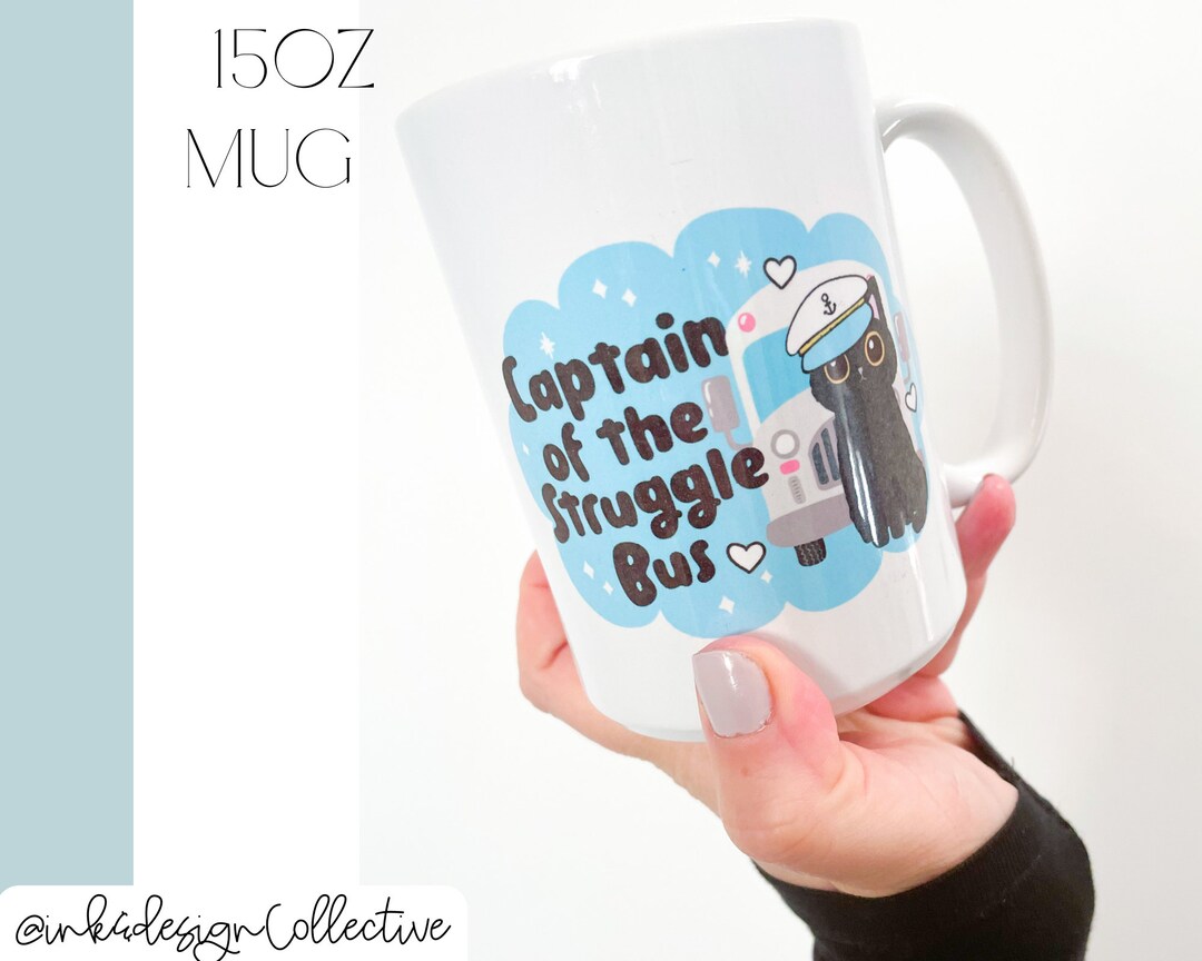15 Oz Captain of the Struggle Bus Mug / Glass Can Option / Bus Driver ...