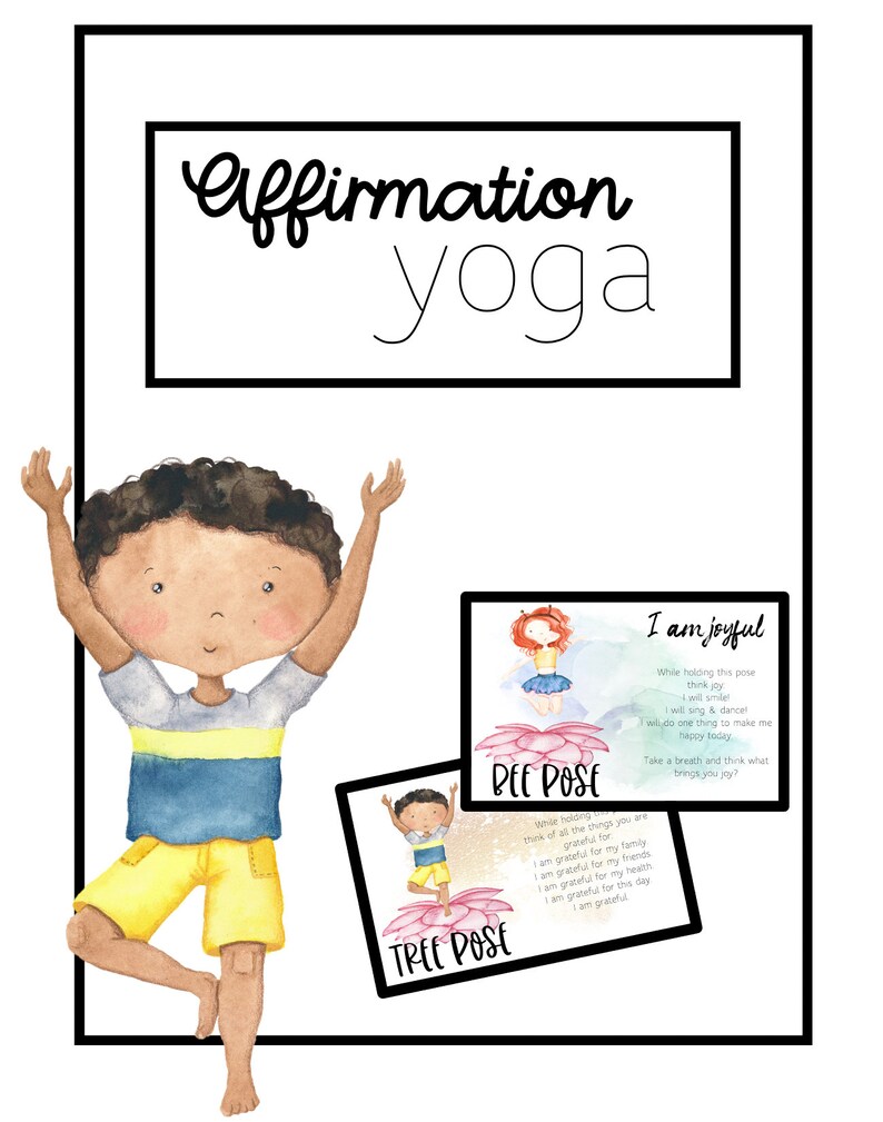 Kids Yoga Affirmation Cards - Etsy UK