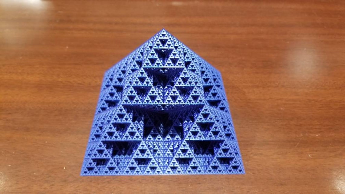 3D Printed Sierpinski Fractal Pyramid | Etsy