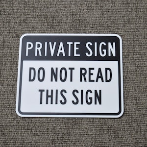 Do Not Read This Sign - Etsy