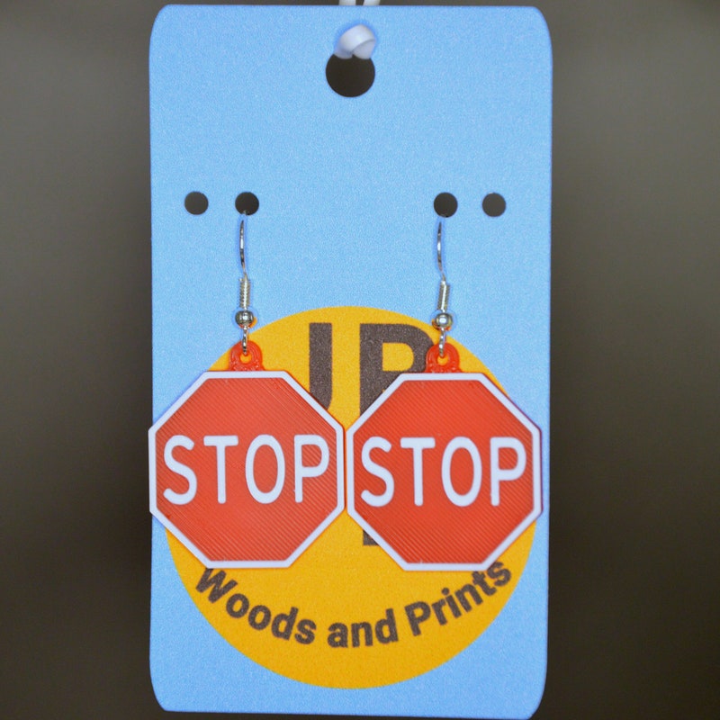 Stop Sign Dangly Earring - Etsy