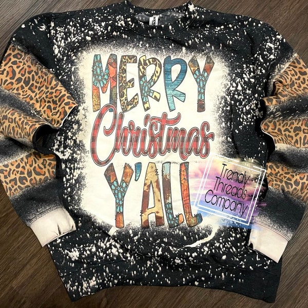 Bleached Christmas Sweatshirts - Etsy