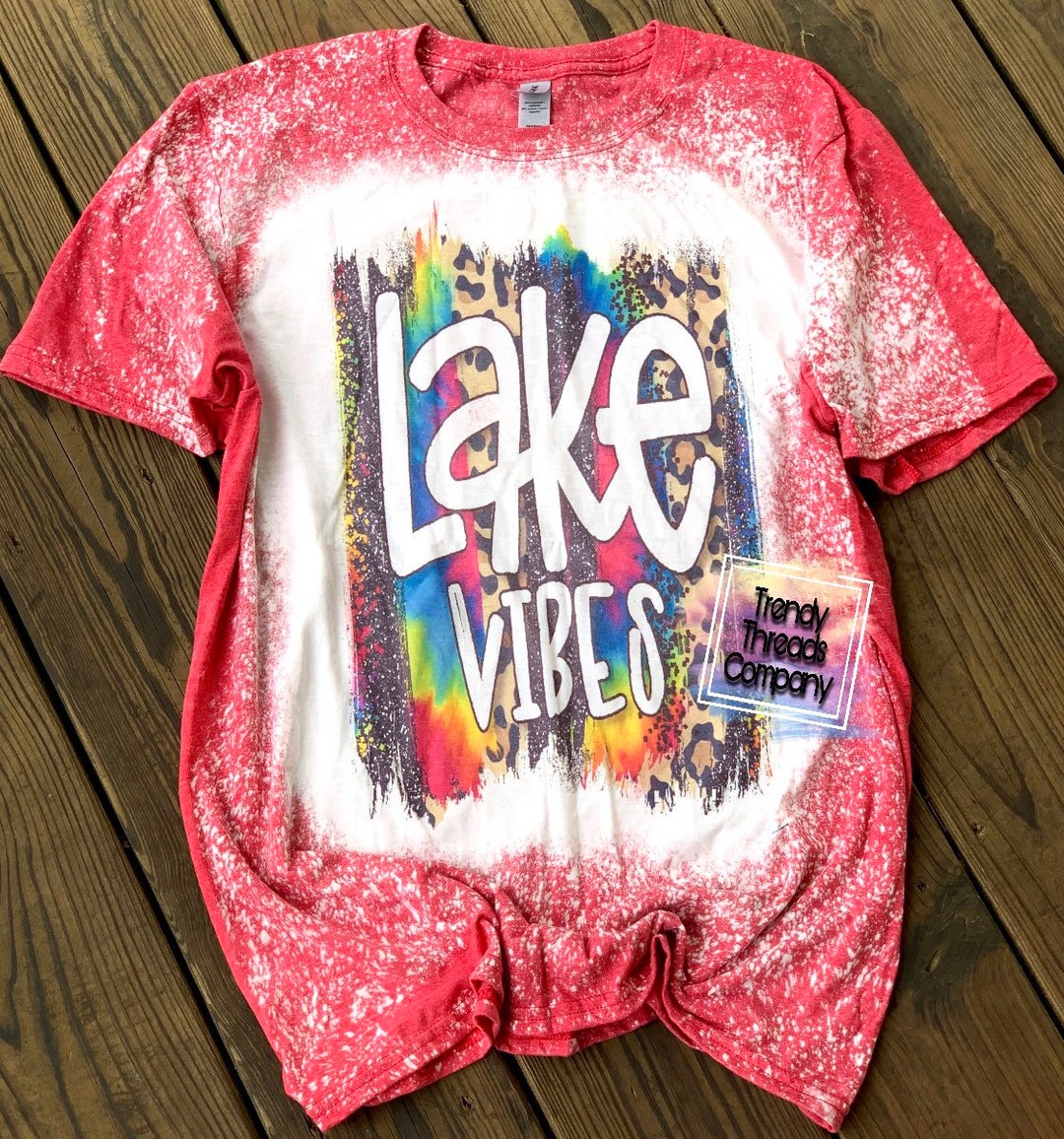 Lake Vibes Shirt Lake Shirt Lake Life Shirt Bleached - Etsy