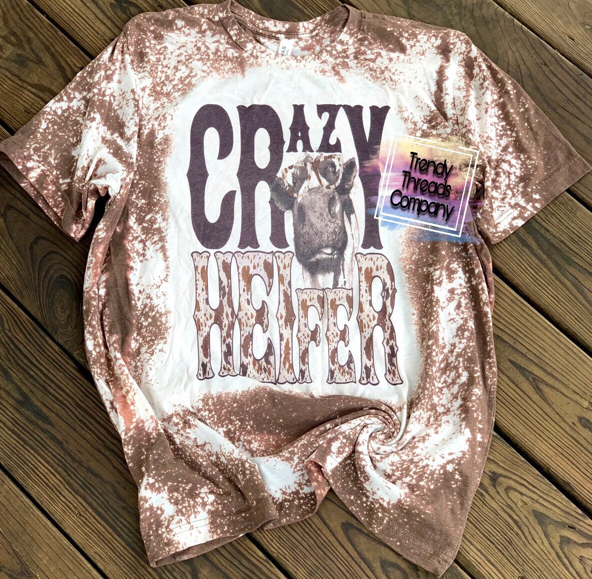 Camisa de vaquilla loca / camisa de vaquilla / camisa blanqueada - Etsy ...