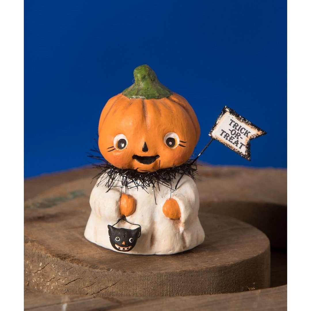 Bethany Lowe Halloween Trick or Treat Pumpkinhead Figurine - Etsy
