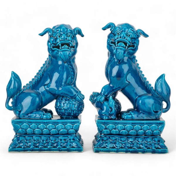 Turquoise Foo Dogs - Etsy