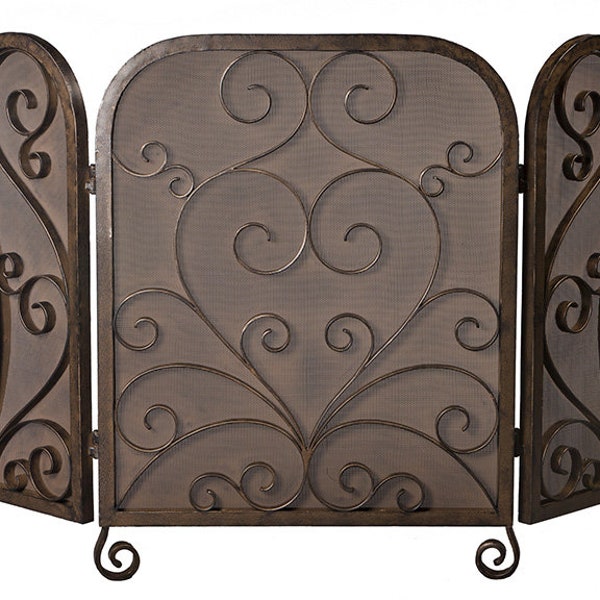 Scrolled Fireplace Screen - Etsy