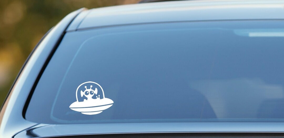 Funny UFO Alien Vinyl Car Sticker, Laptop Decal, X Files, Area 51 - Etsy