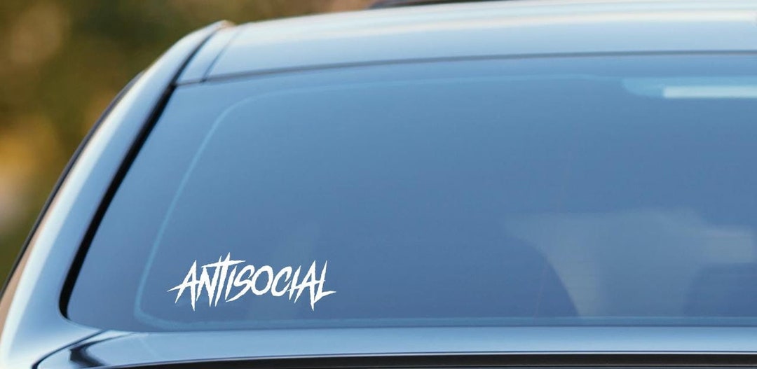 Anti Social Sticker Car Decal Vinyl Window JDM Drift Antisocial Decal ...