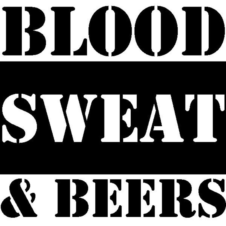 Blood Sweat and Beers Vinyl Decal, Car Sticker, Hot Rod Sticker - Etsy