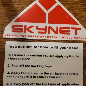 Skynet Logo Terminator Inspired, Cyberdyne, Car Sticker, Laptop Decal ...