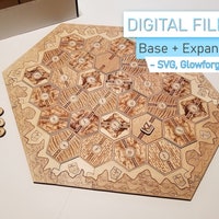 Settlers of Catan Game Board Laser Cut File, 3-4 Player (digital ...