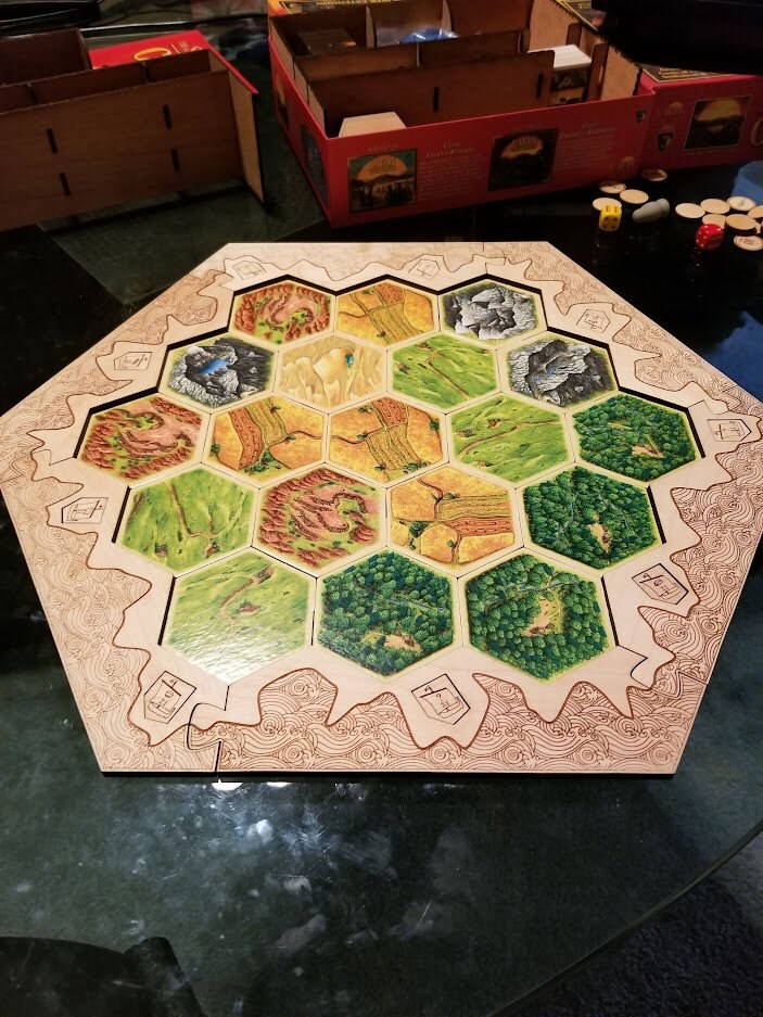 Catan-inspired 2-6 Player Base Expansion Game Board Organizer for ...