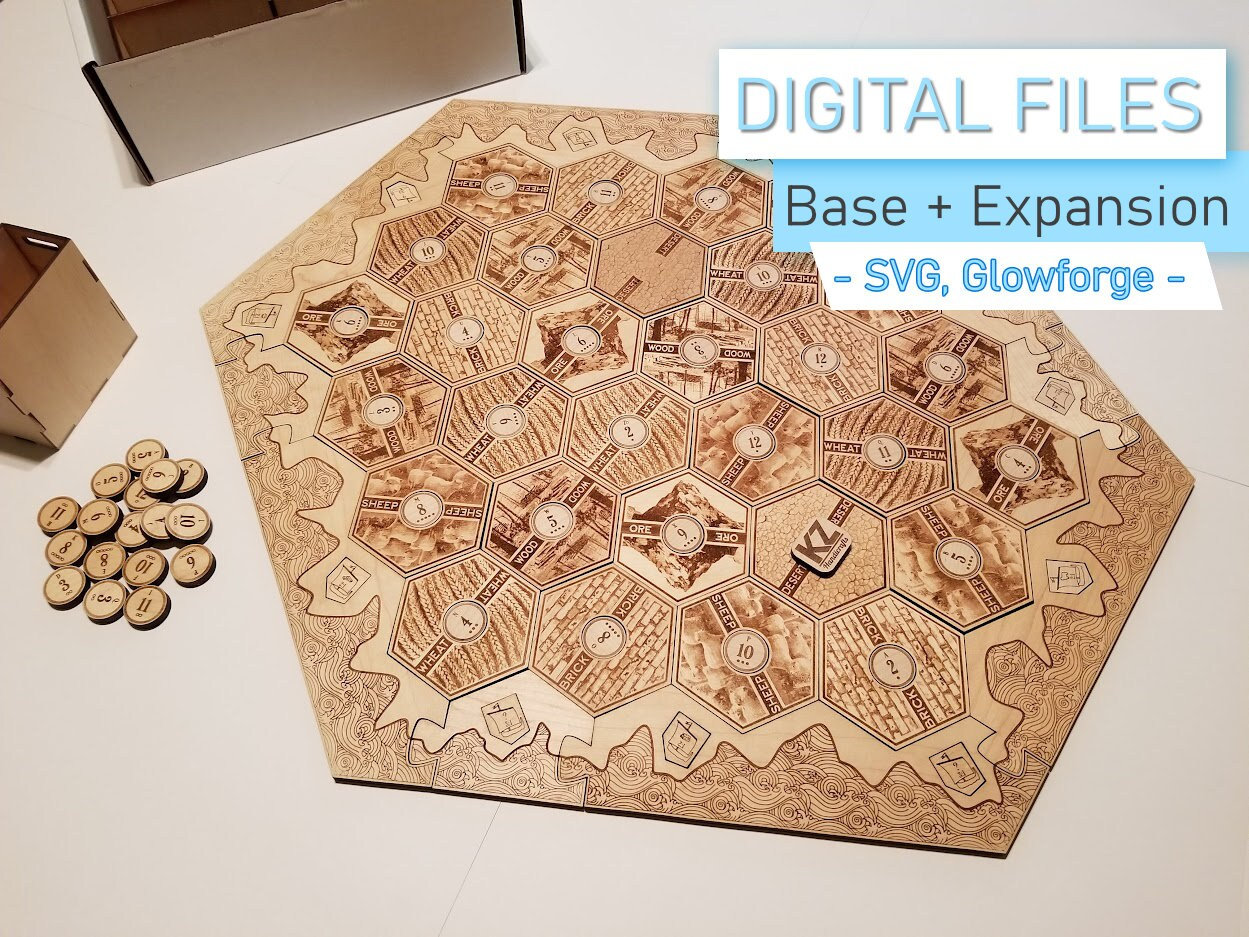 Catan-inspired 2-6 Player Base Expansion Game Board Organizer for ...