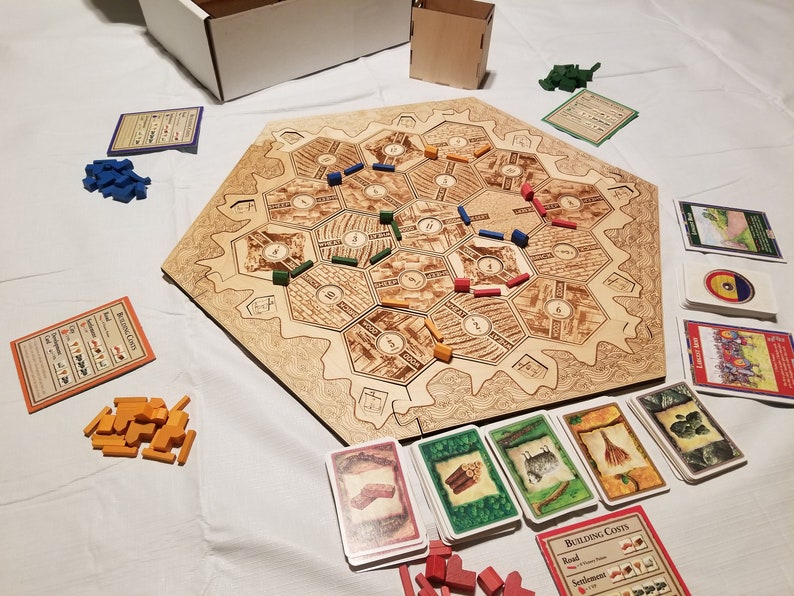 Catan-inspired 2-6 Player Base + Expansion Game Board - Organizer for ...