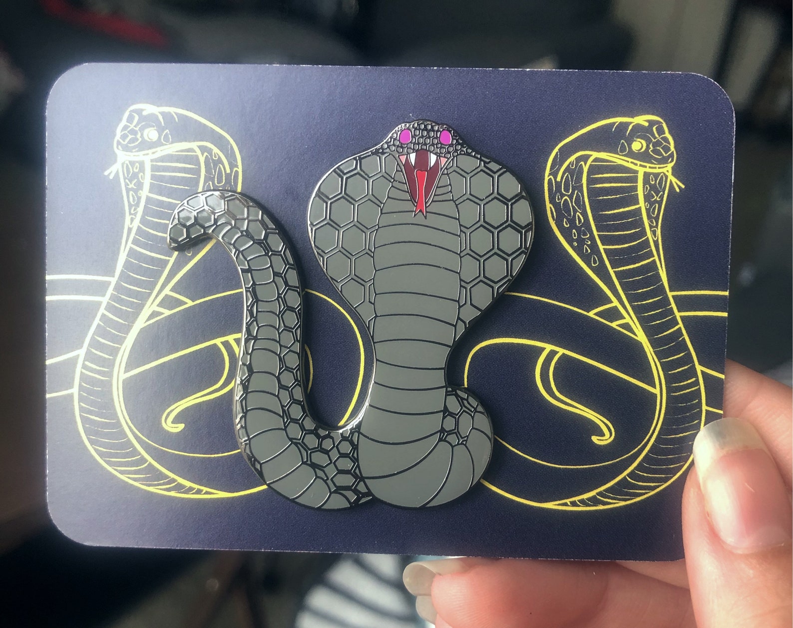 Karyn the rep snake hard enamel pin | Etsy