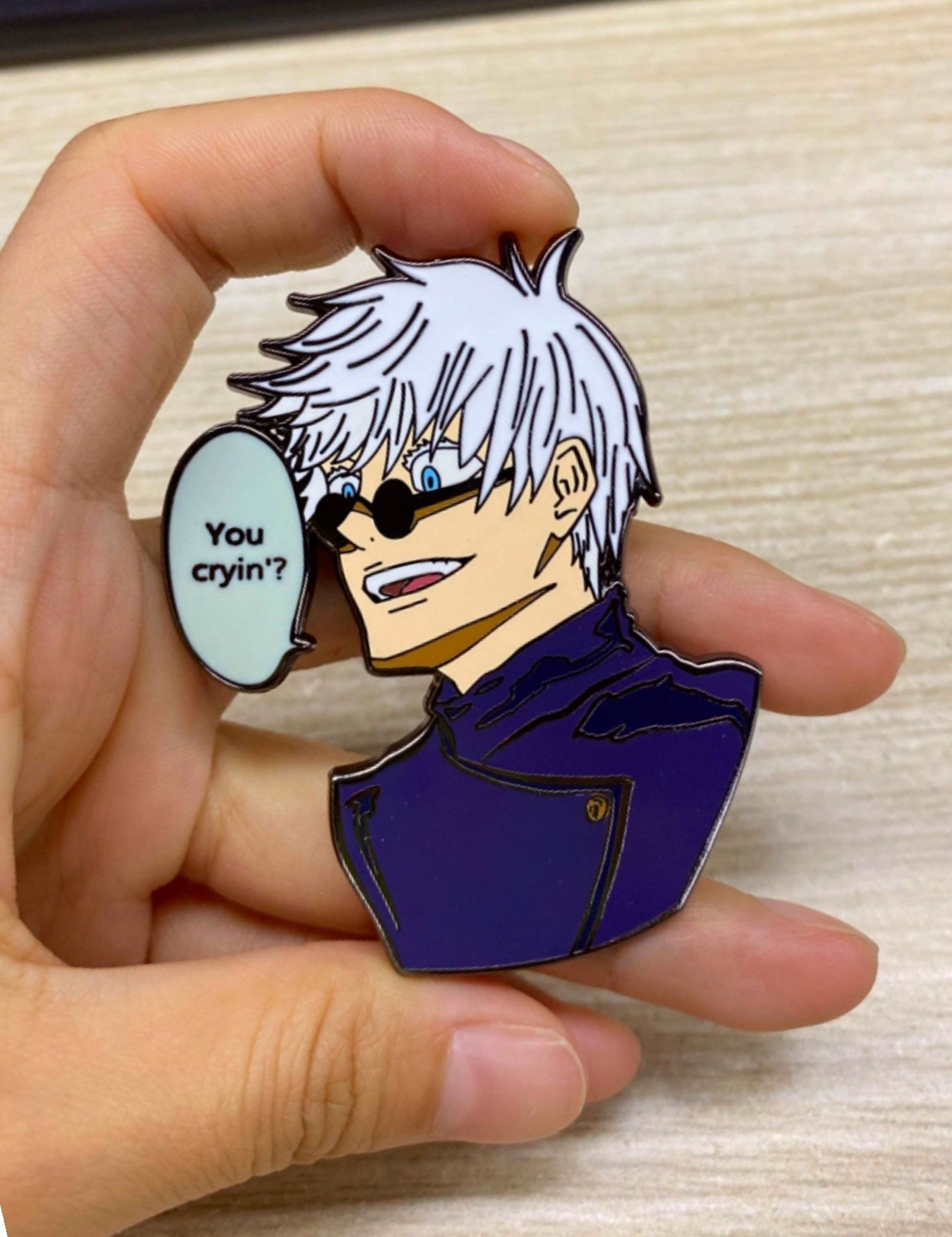 Pre Order Jujutsu Kaisen Hard Enamel Pin Badge Design Gojo Etsy