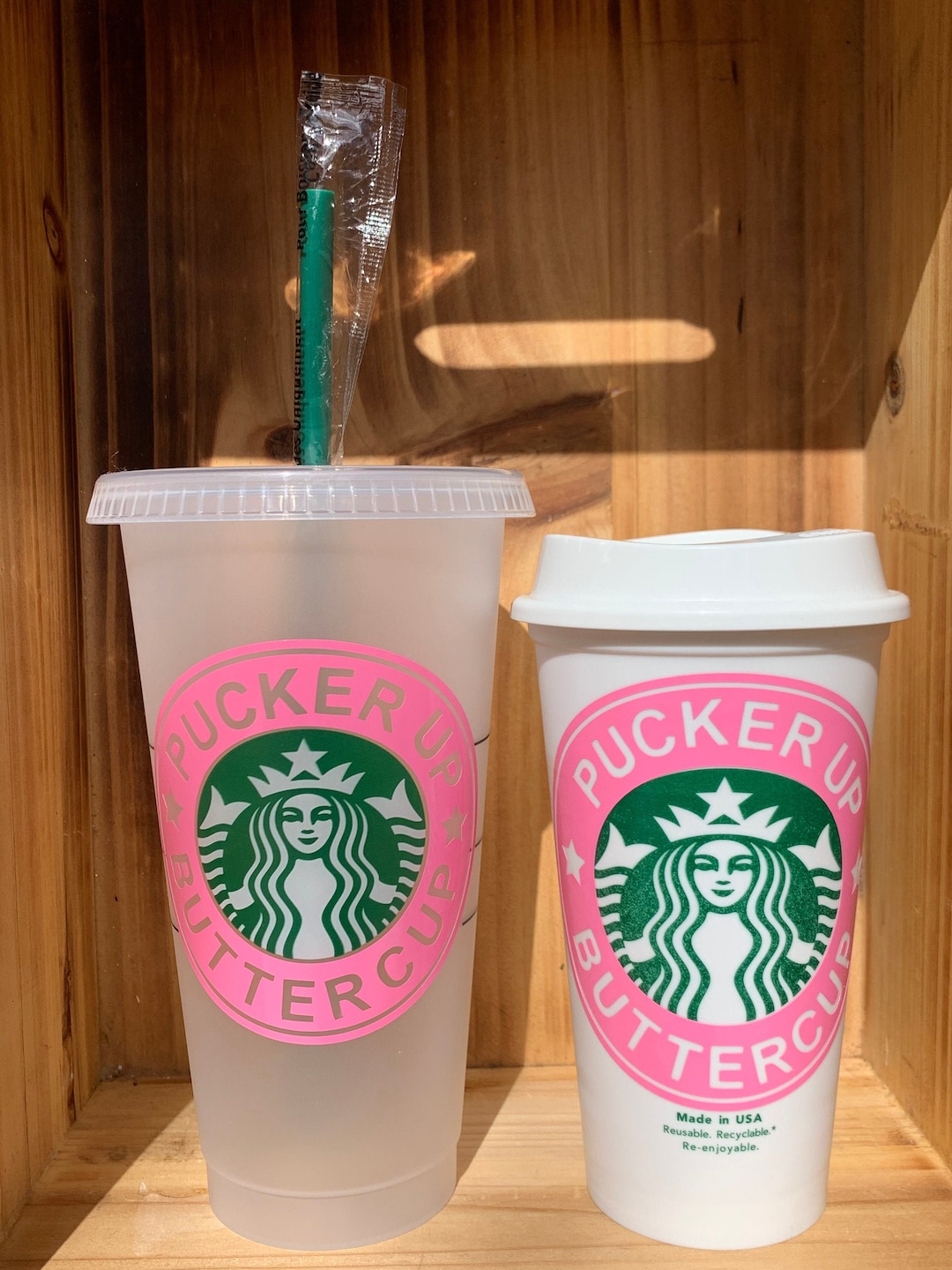 Pucker up Buttercup Reusable Cold or Hot Cup - Etsy