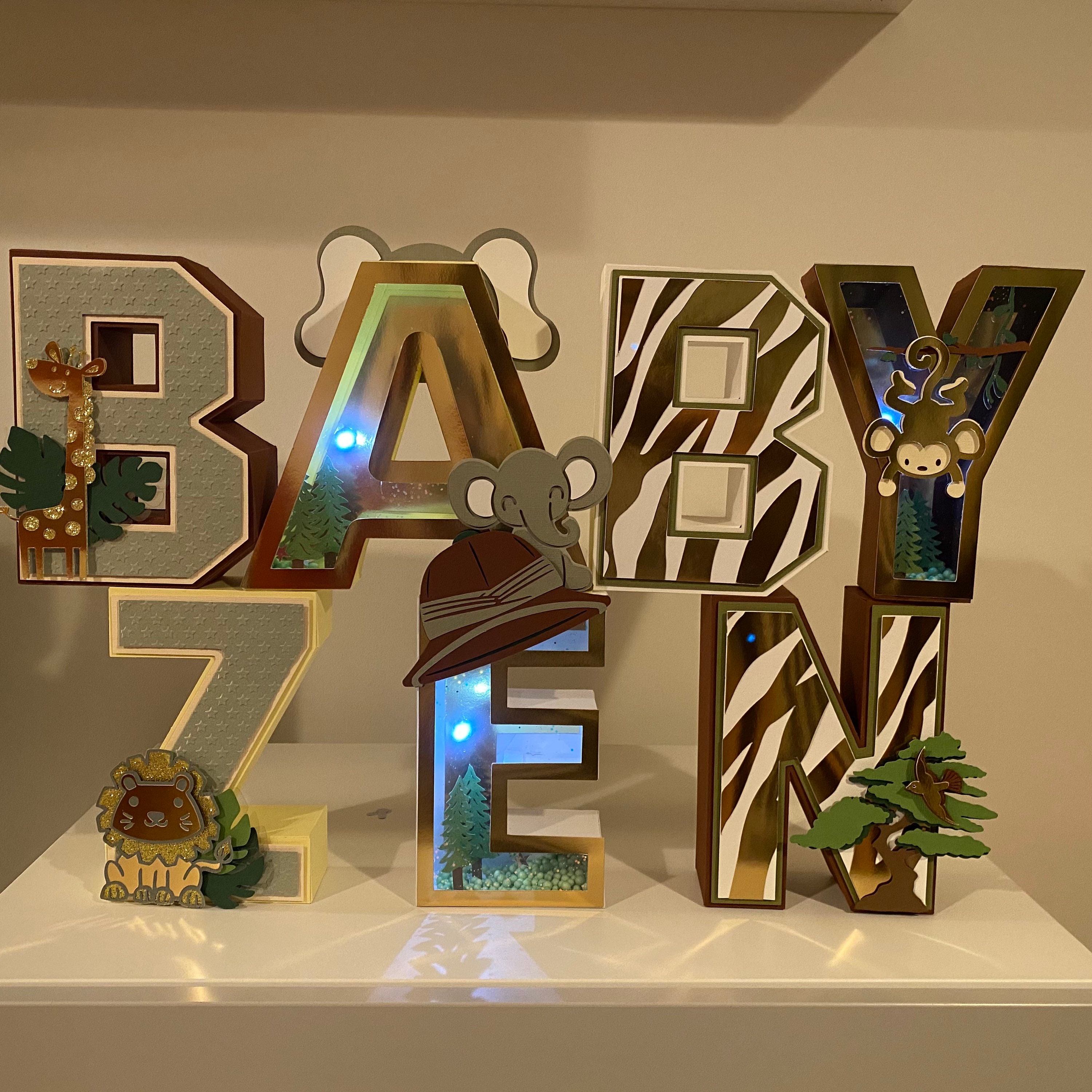 Customised Safari 3D Letters/ Safari Theme Birthday Party/ | Etsy