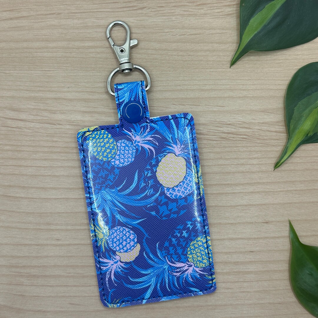 Double Sided Pineapple Print ID Badge Holder, Lanyard Accessory - Etsy