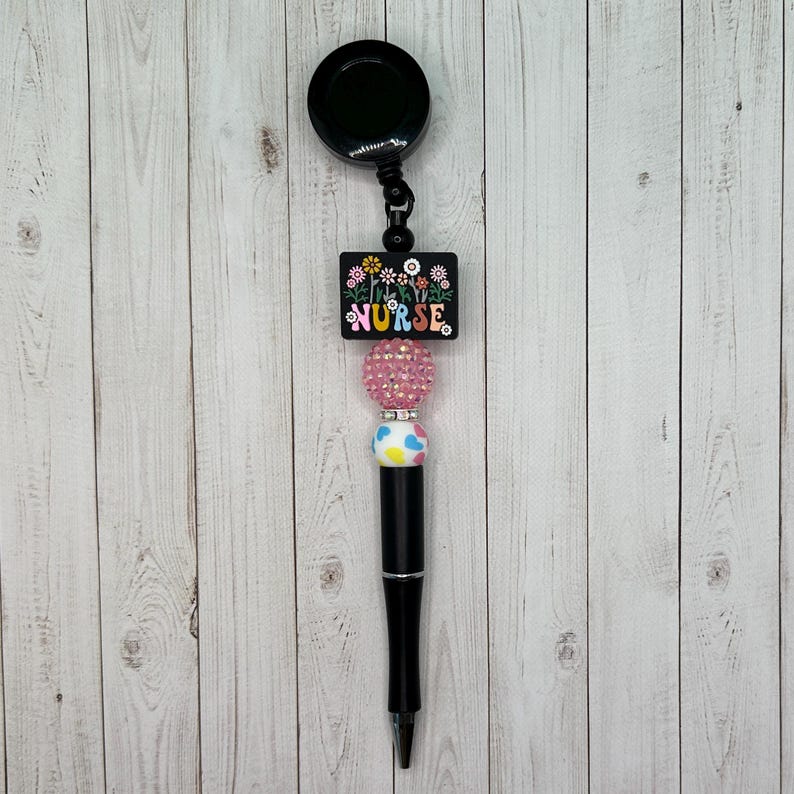 Handcrafted Beaded Retractable Belt Clip Pen, Fun Teacher Gift - Etsy