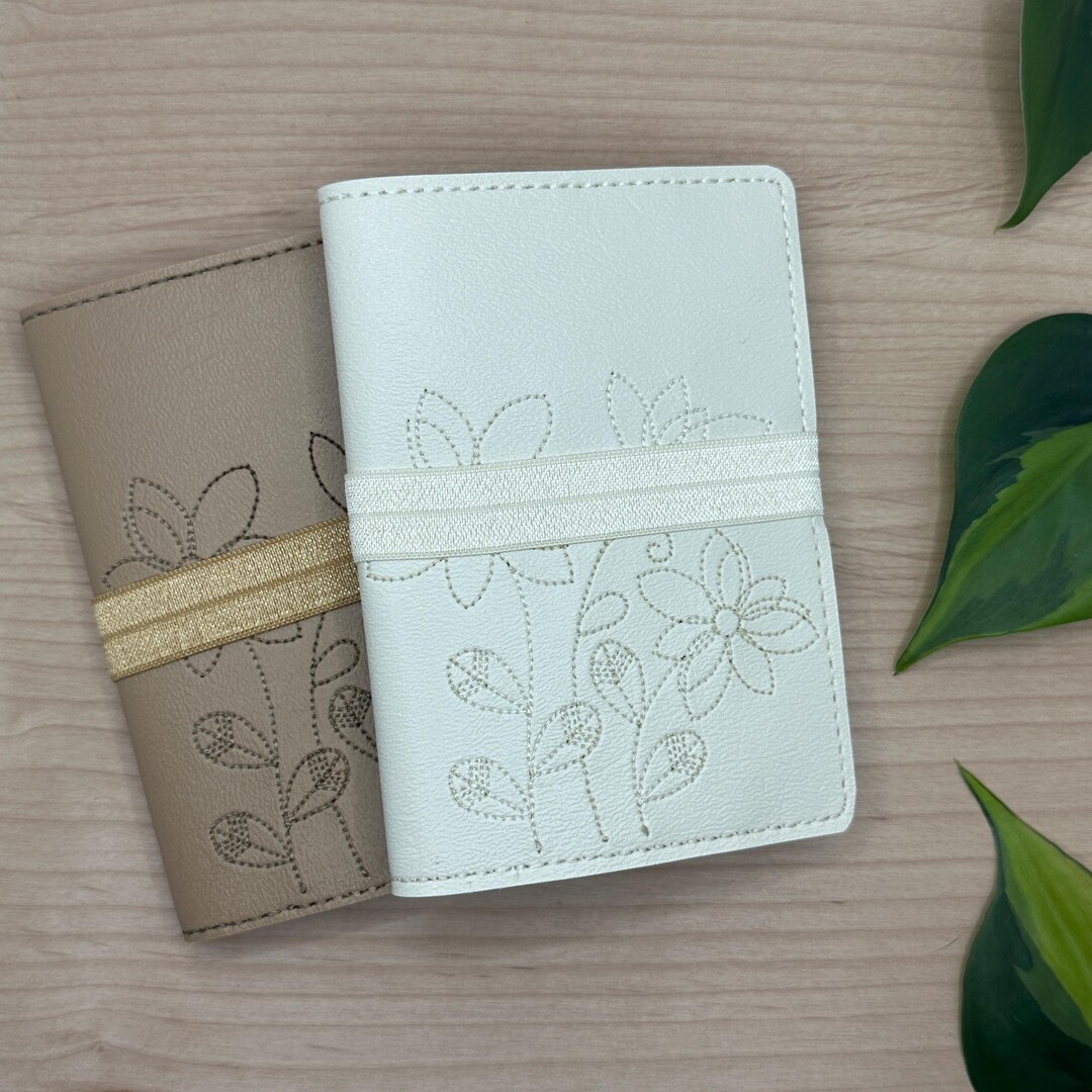 Refillable Mini Notebook Cover With Floral Design - Etsy
