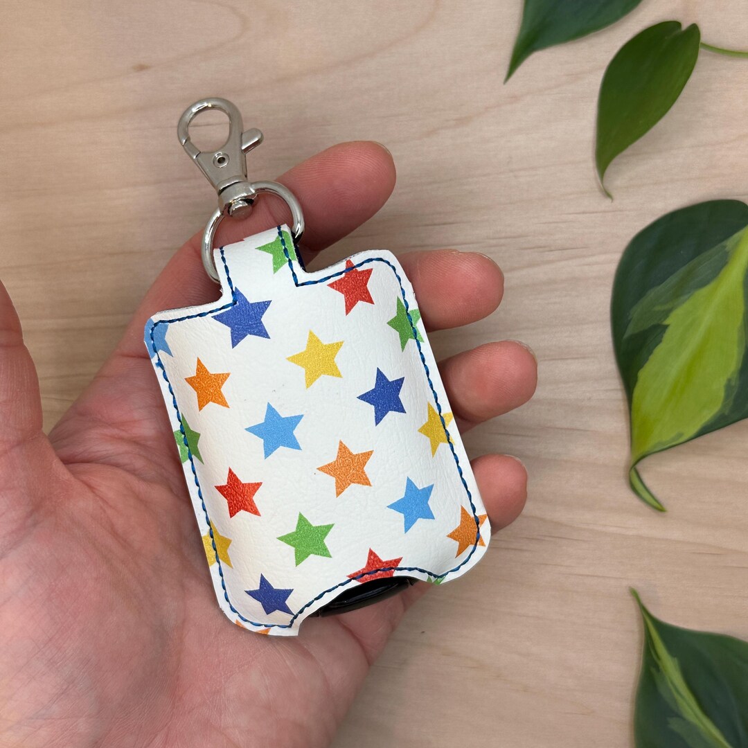 1oz Color Stars_hand Sanitizer Holder - Faux Leader Holder - Marine ...