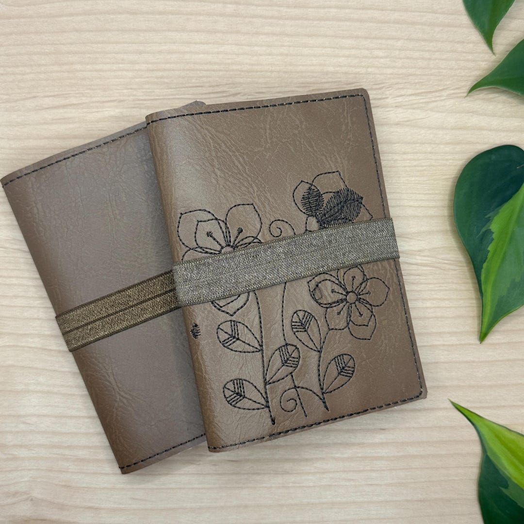 Refillable Mini Composition Notebook Cover, Floral Design, Included ...
