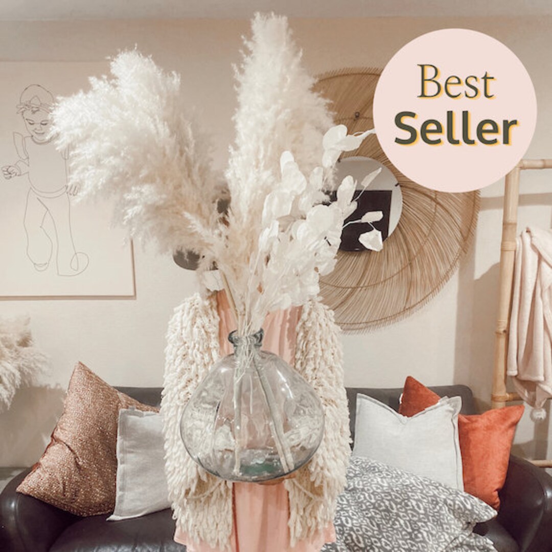 Ivory Dried Pompus Large Pampas Grass Vase Xxl Decor - Etsy