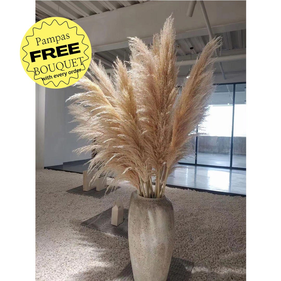 Tall Feather Pampa Xxl, 150cm White Pampass Grass, 4ft Pompa Grass ...