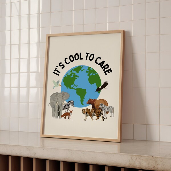 Save the Animals Poster - Etsy