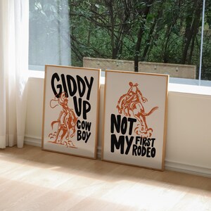 Giddy up Cowboy Print, Retro Cowboy Poster, Cowboy Quote, Vintage ...