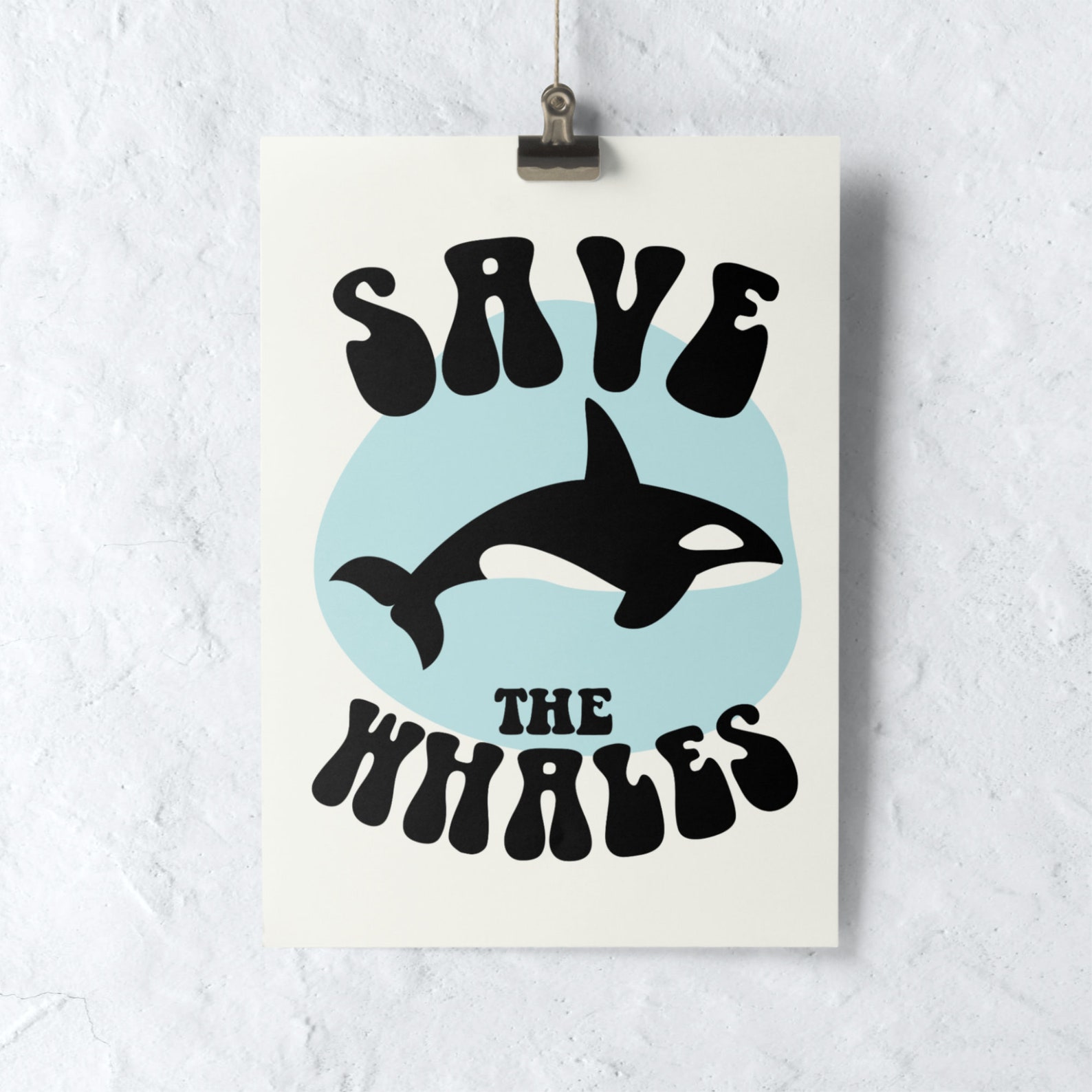 Save the Whales Poster Orca Whale Wall Art Whale Print | Etsy