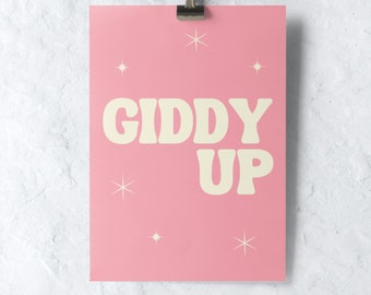 Giddy up Poster - Etsy