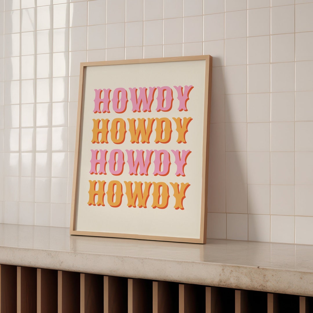 Howdy Print, Western Wall Decor, Howdy Wall Art, Western Print ...