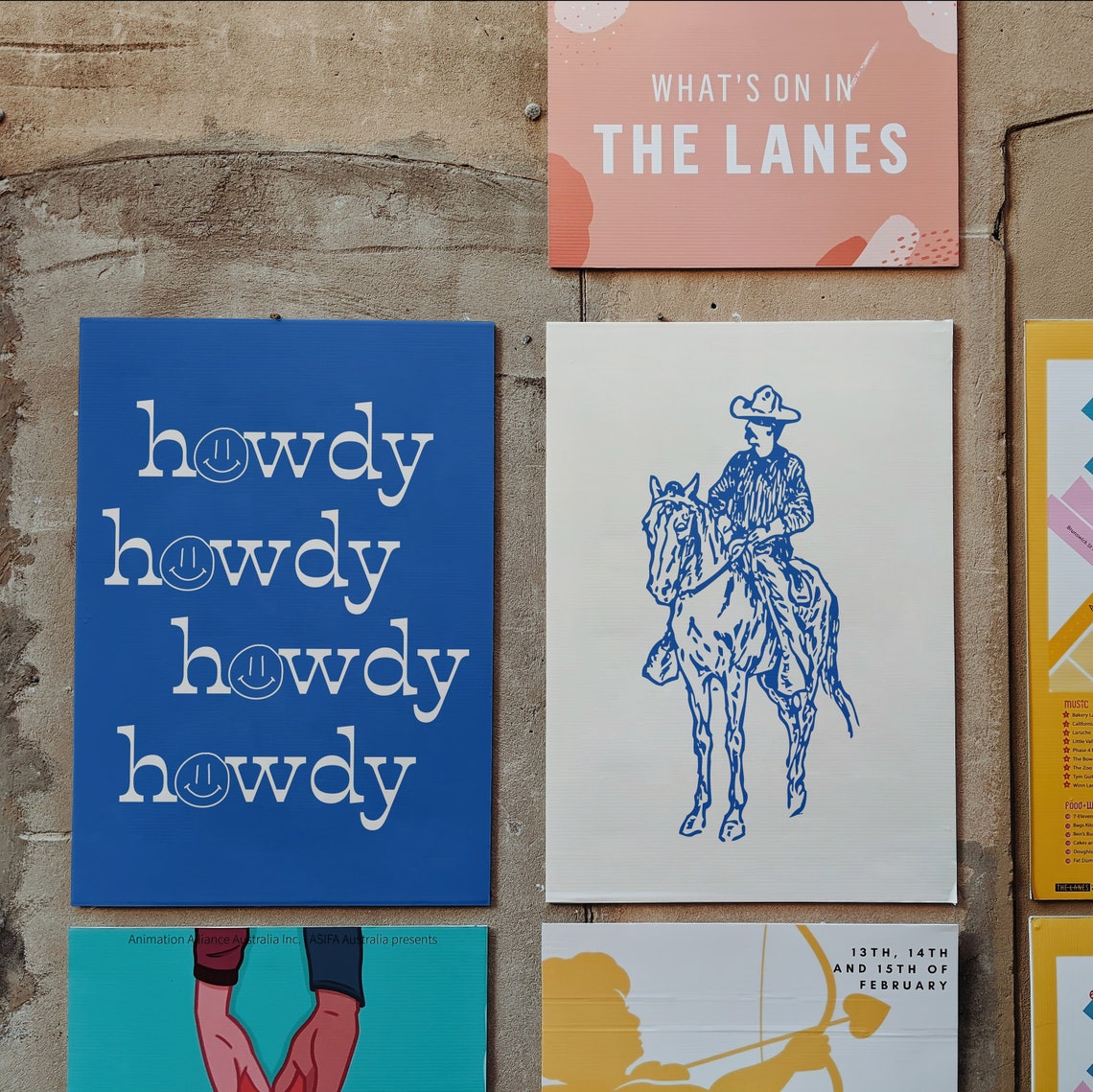 Retro Cowboy Wall Art Blue Western Print Cowboy Print - Etsy