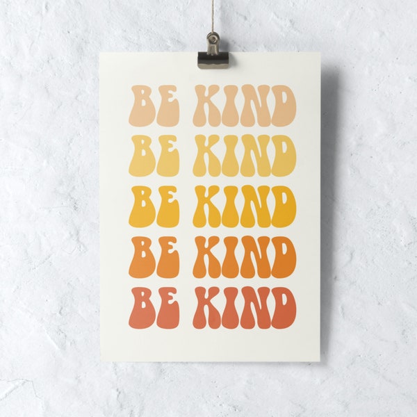 Be Kind Poster - Etsy