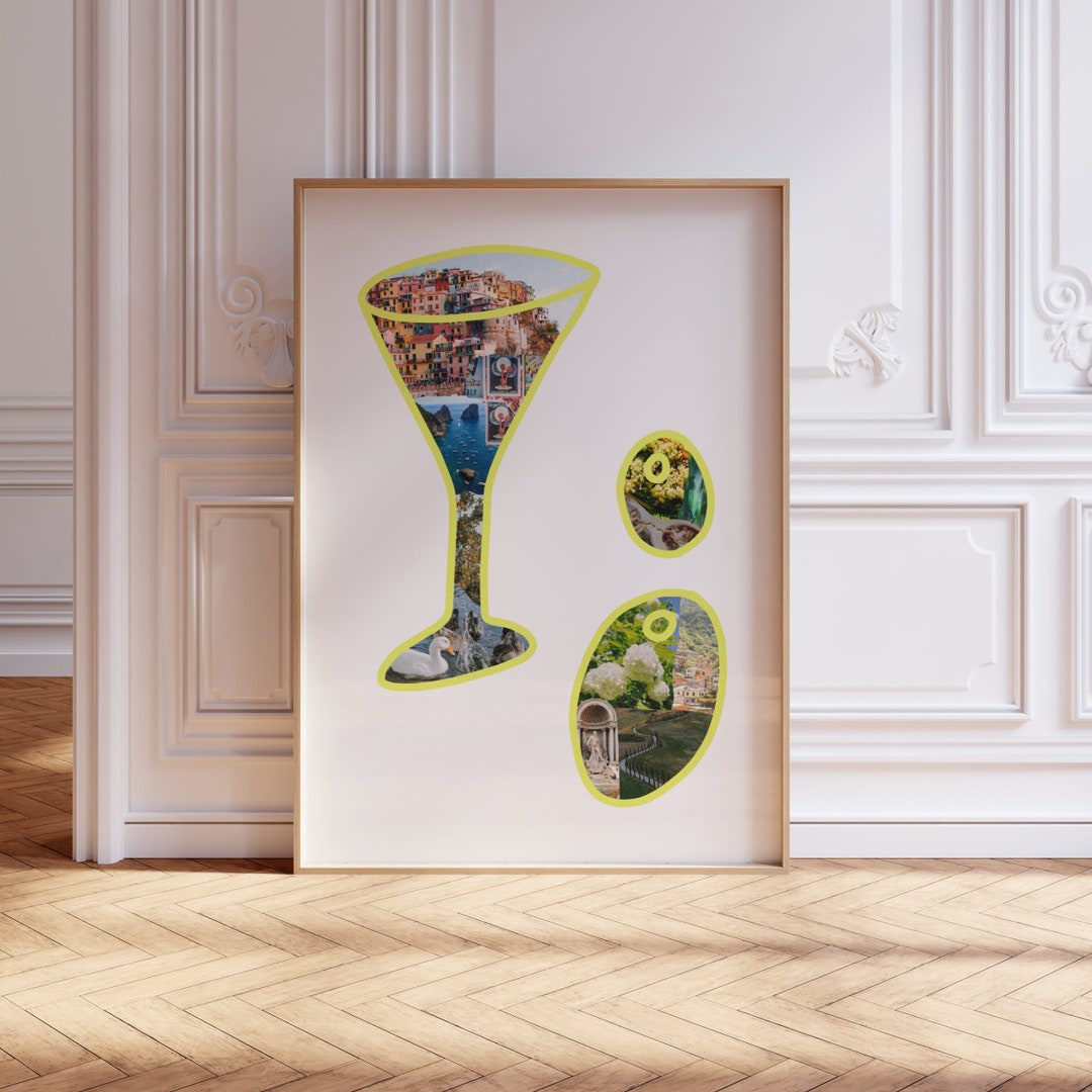 Martini Wall Art, Bar Cart Decor, Drink Poster, Martini Print, Italian ...