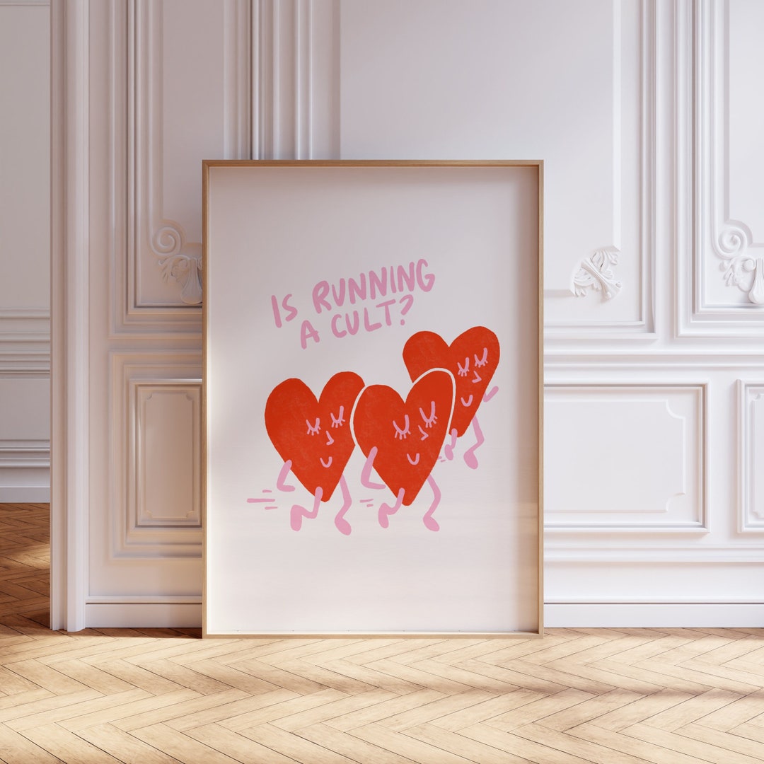Is Running a Cult, Running Wall Art, Run Club Poster, Trendy Wall Art ...