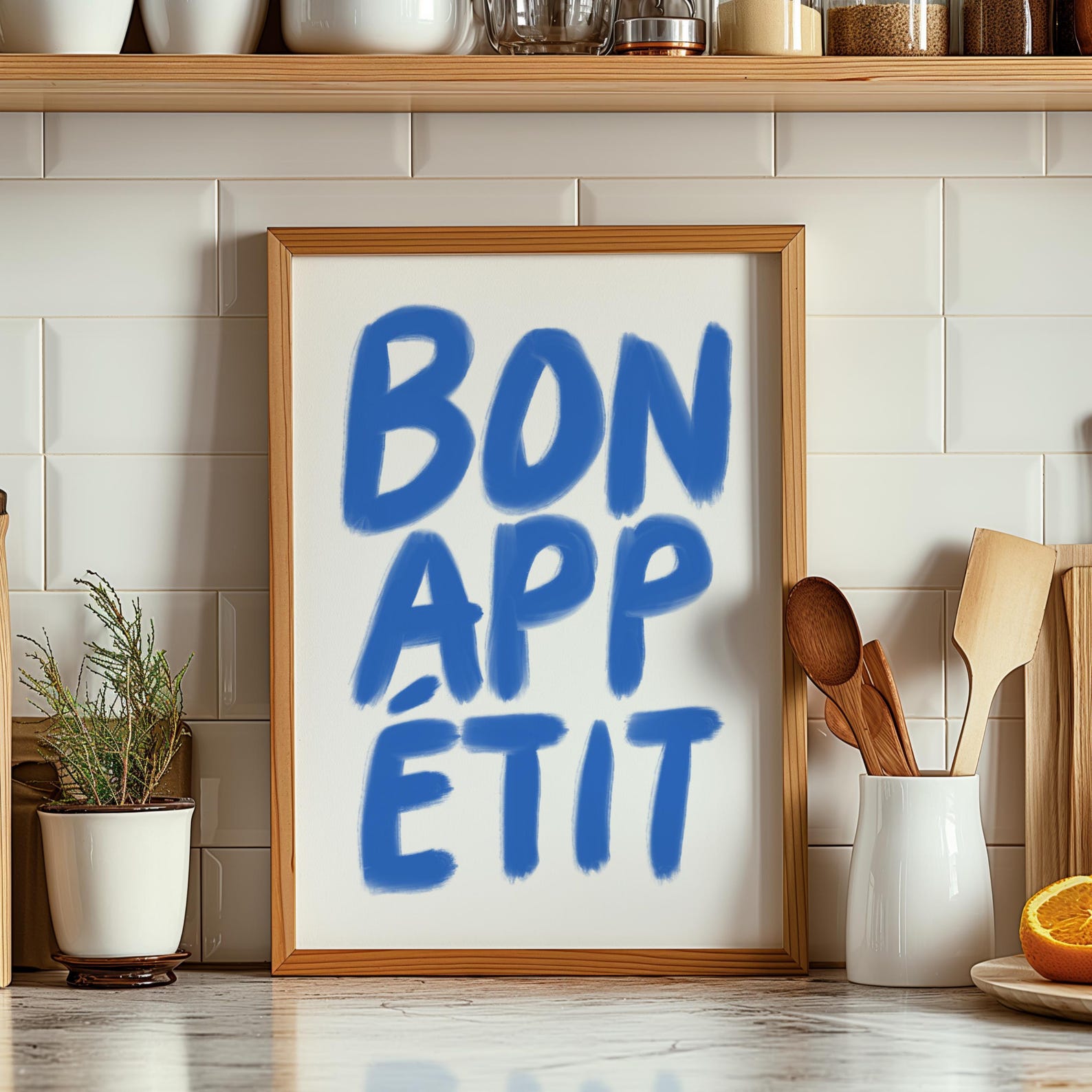 Bon Appetit Wall Art, French Quote Poster, Bon Appetit Wall Art, French ...