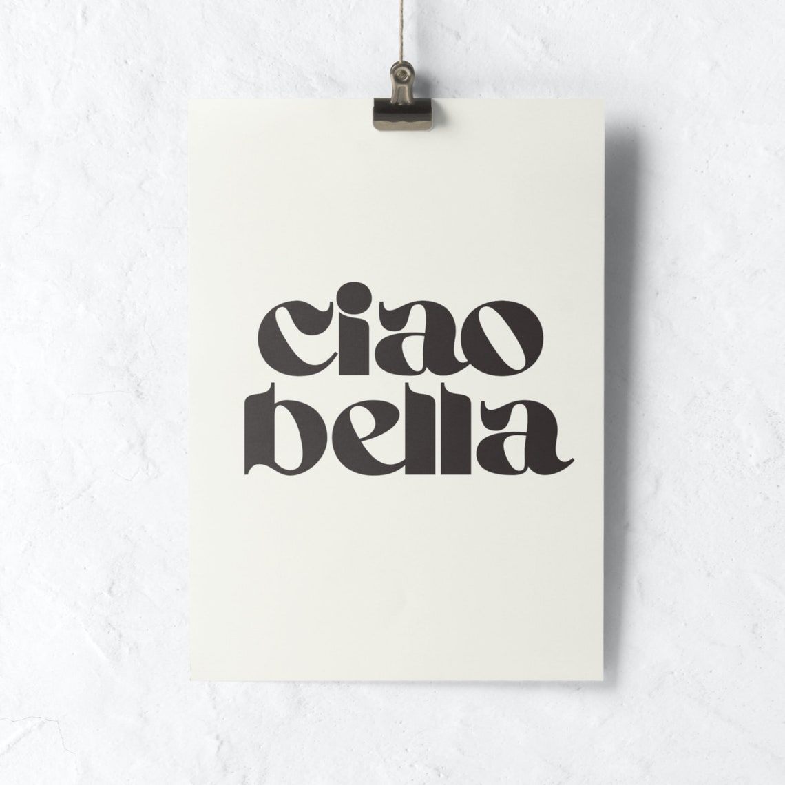 Ciao Bella Print Ciao Bella Poster Italian Print Ciao Wall - Etsy