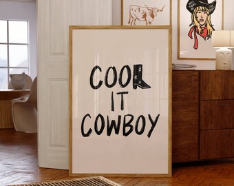 Colorful Cowboy Boot Poster, Eclectic Western Wall Art, Boho Wall Art ...